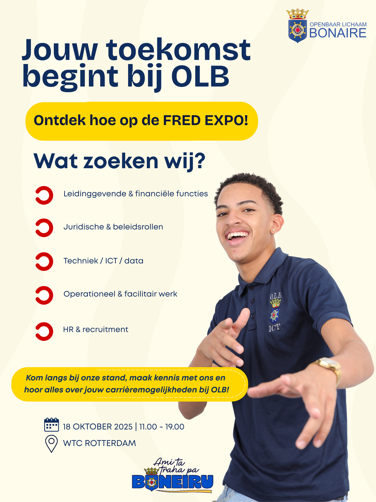 Openbaar Lichaam Bonaire: Bezoek de OLB-stand op de FRED Beurs 2025 in Rotterdam – Booth 32